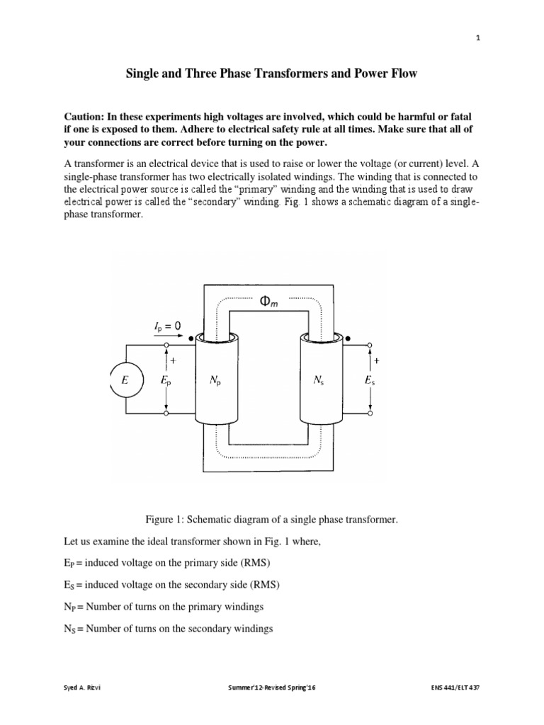 Single and Three Phase Transformers and Power Flow | PDF | Ac Power ...
