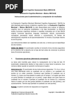 MoCA 8.1 BLIND - Spanish Instructions | PDF | Memoria | Verbo