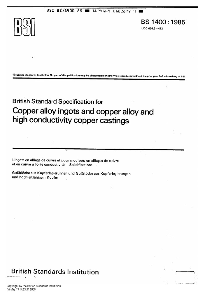 BS 1400 | PDF