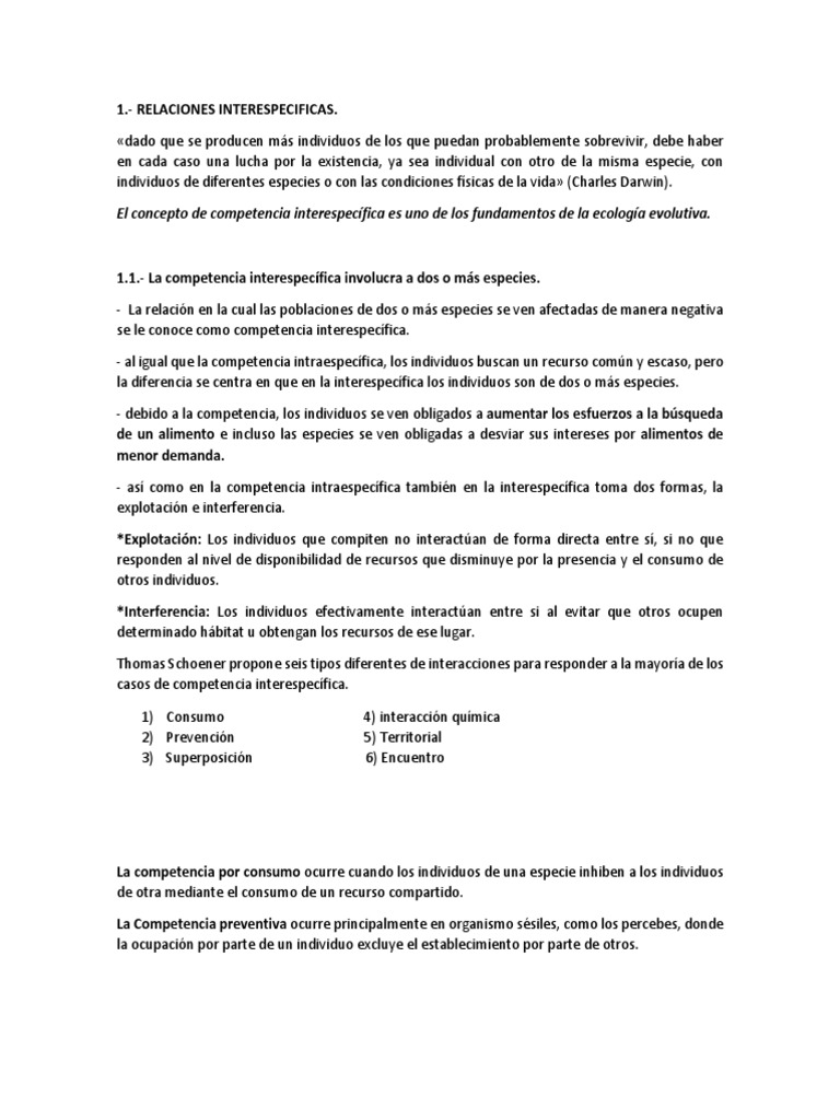 Competencia Ecologia