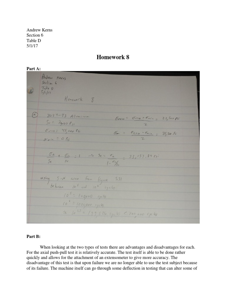 Homework 8 | PDF | Strength Of Materials | Materials Science