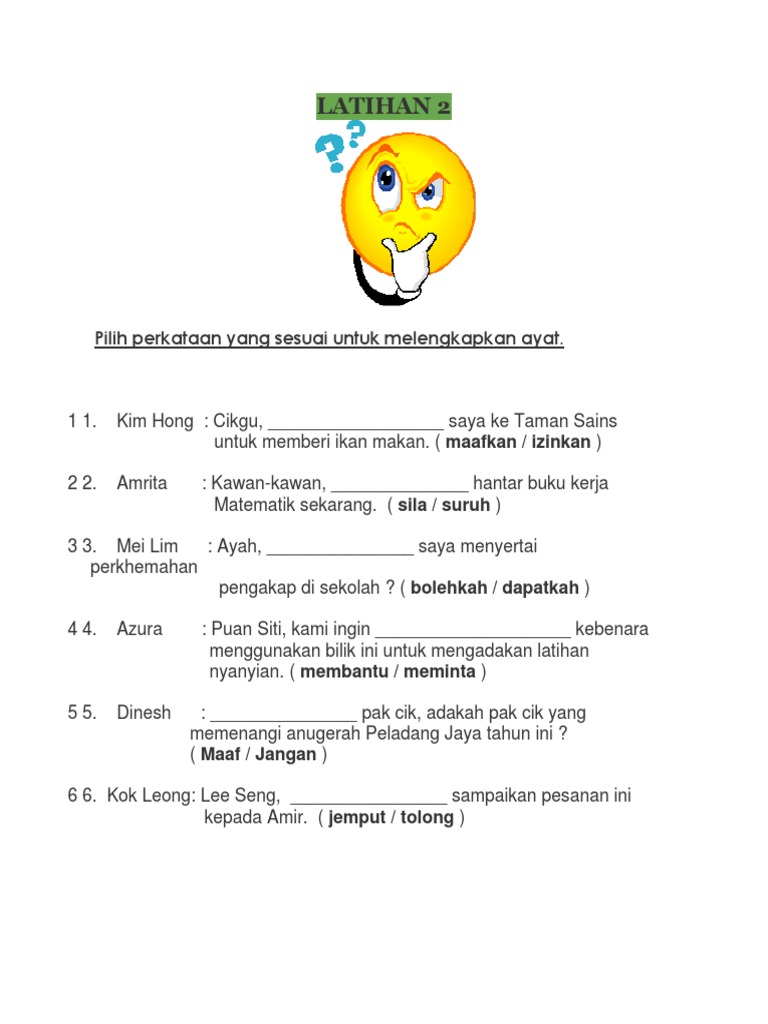 LATIHAN BM Dialog | PDF