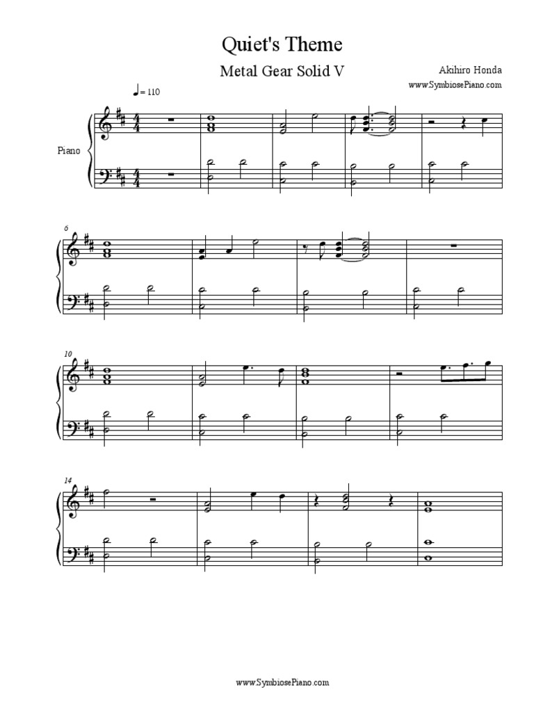Metal Gear Solid V Quiets Theme | PDF