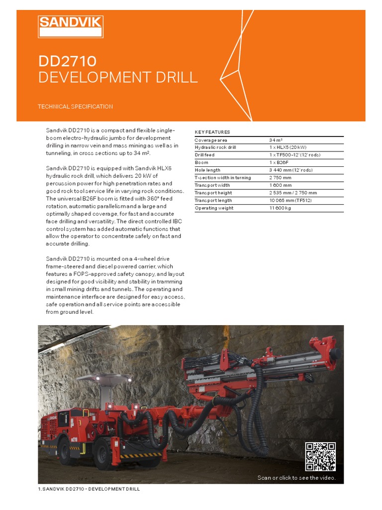 Sandvik DD2710 | PDF | Drill | Brake