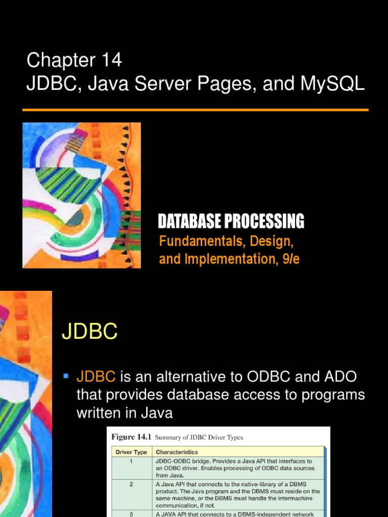 JDBC, Java Server Pages, and Mysql: Fundamentals, Design, and Implementation, 9/E | PDF | Java ...