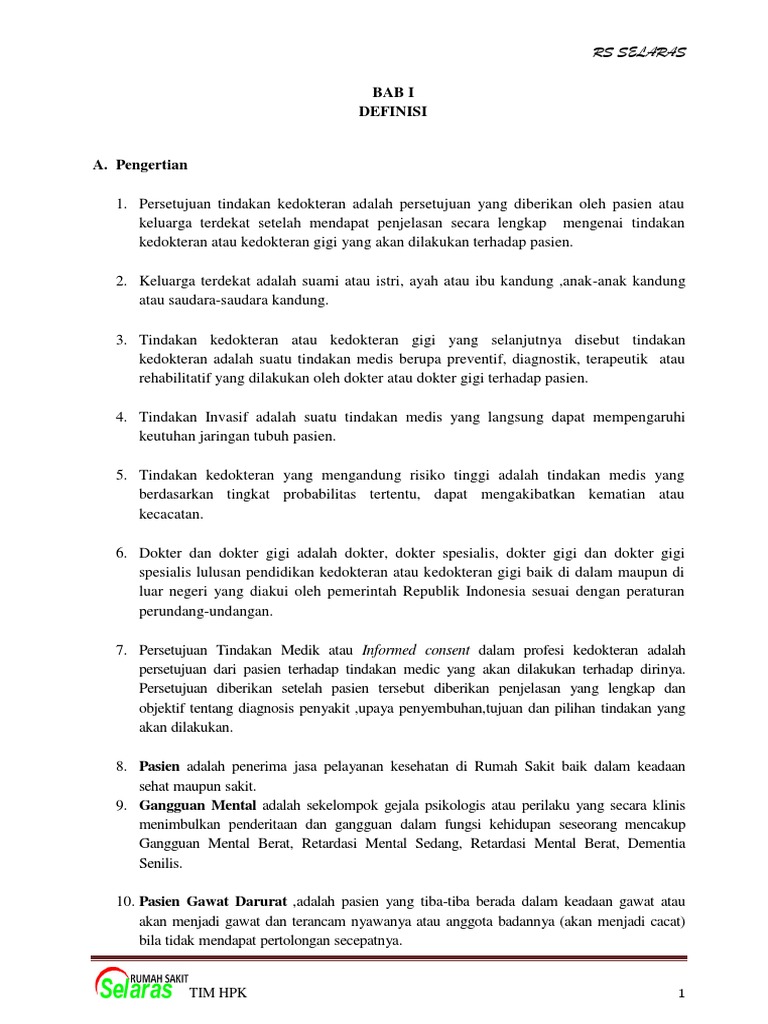 Panduan Informed Consent | PDF