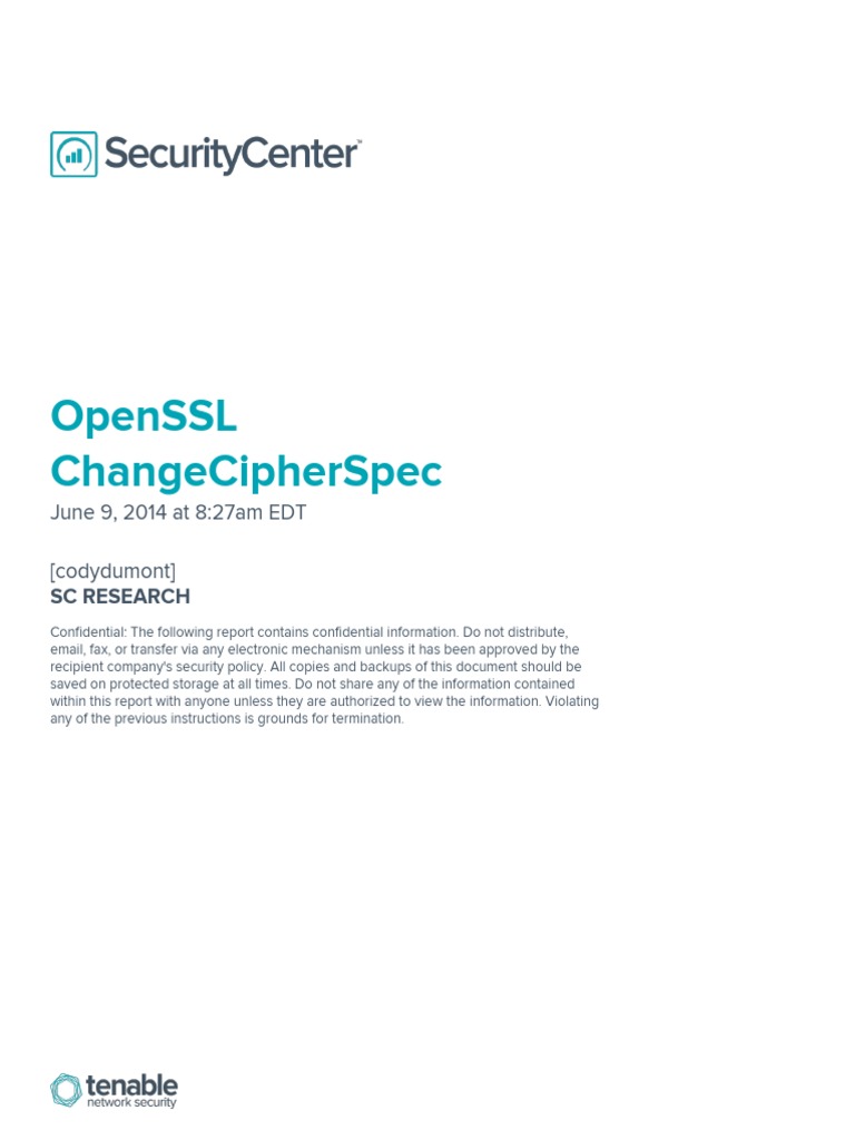 OpenSSL ChangeCipherSpec | PDF | Transport Layer Security | Digital Rights