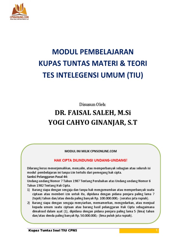 Modul TIU Lengkap | PDF
