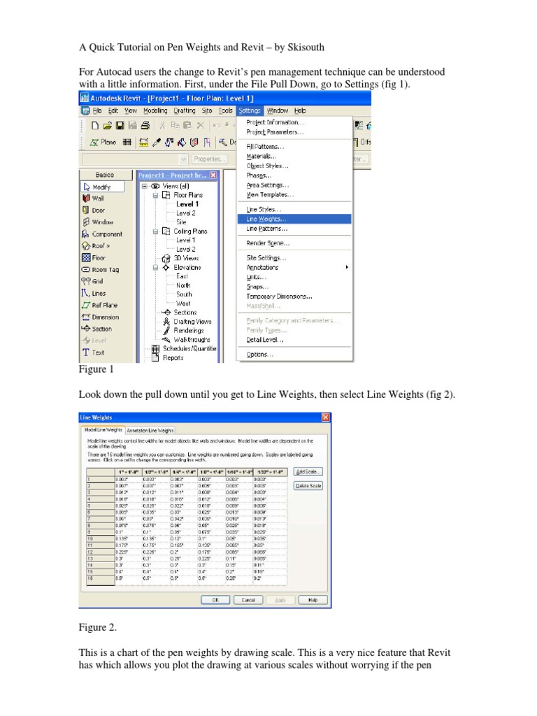 A Quick Tutorial On Pen Weights and Revit | PDF | Autodesk Revit ...