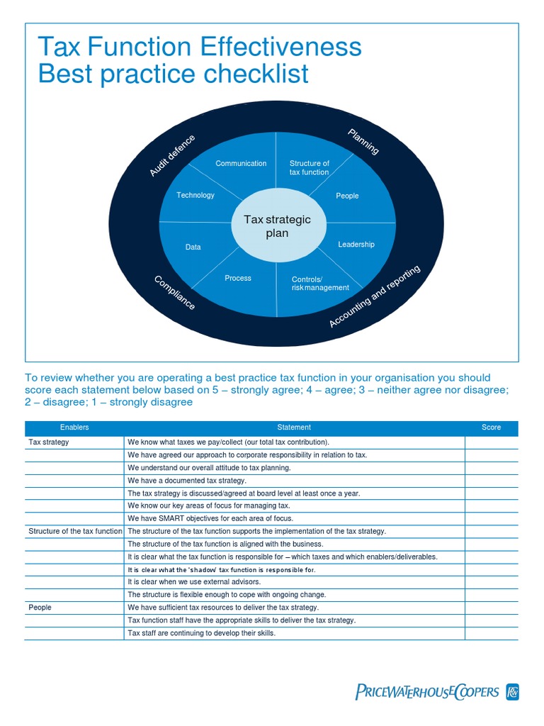 Tax Checklist2 | PDF | Strategic Management | Pricewaterhouse Coopers