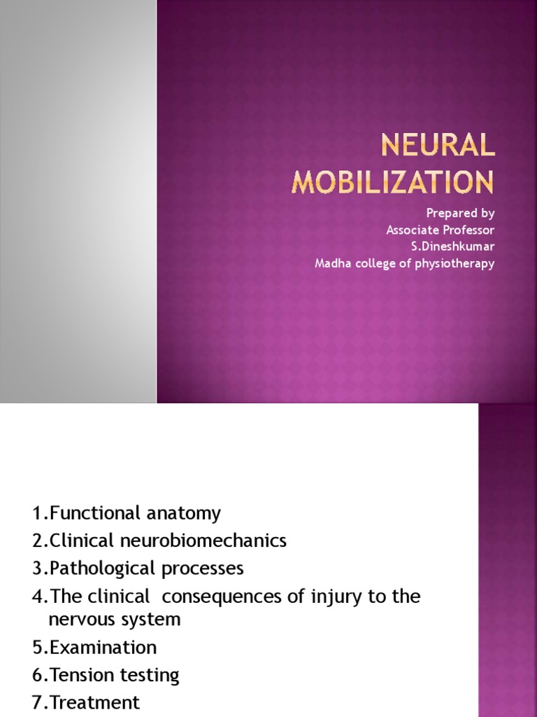 Neural Mobilization | PDF | Anatomical Terms Of Motion | Axon