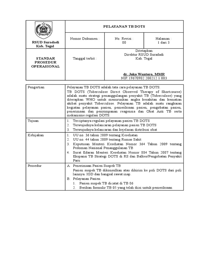 Pelayanan TB Dots | PDF