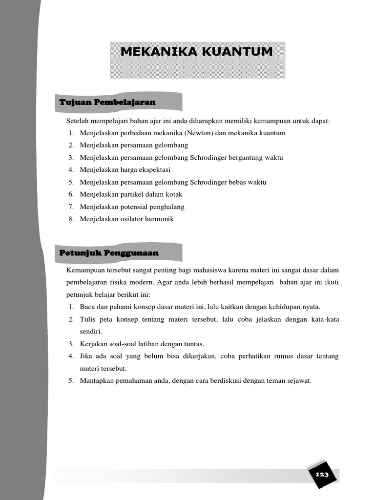 Bab Vi Mekanika Kuantum | PDF