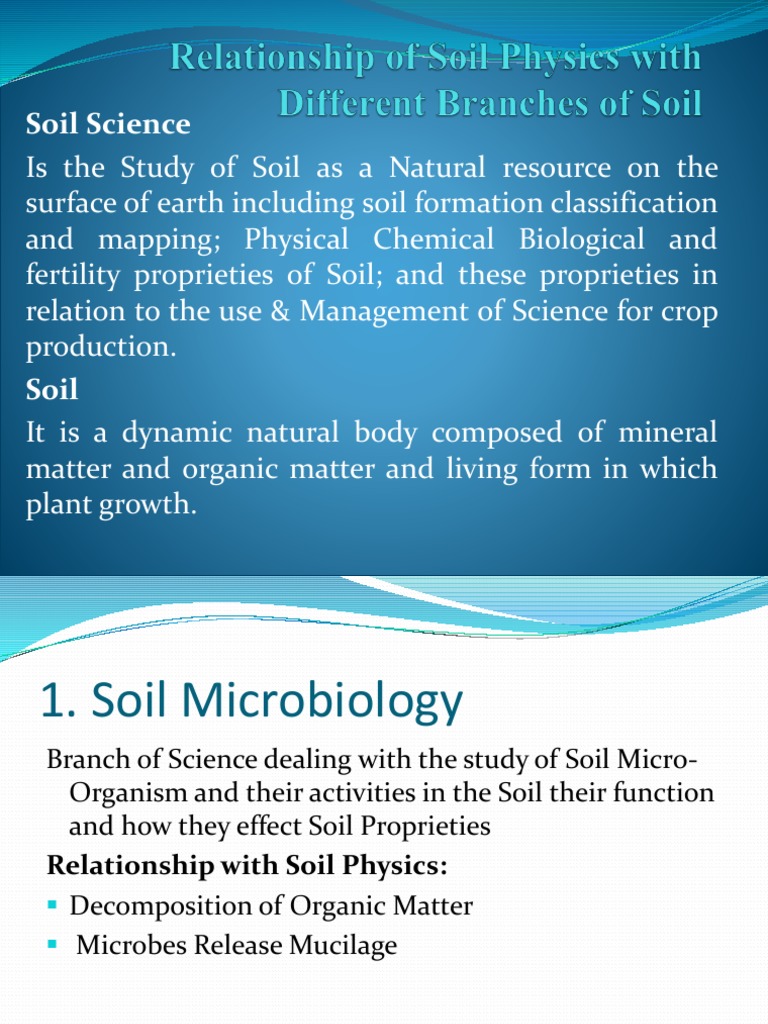 Overview of Soil Science Branches | PDF | Social Science | Technology ...
