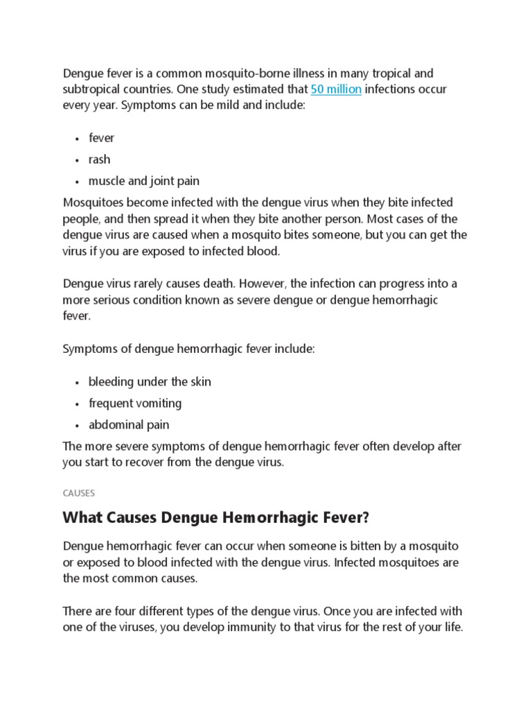 Overview of Dengue Fever and Risks | PDF | Rtt | Medical Specialties