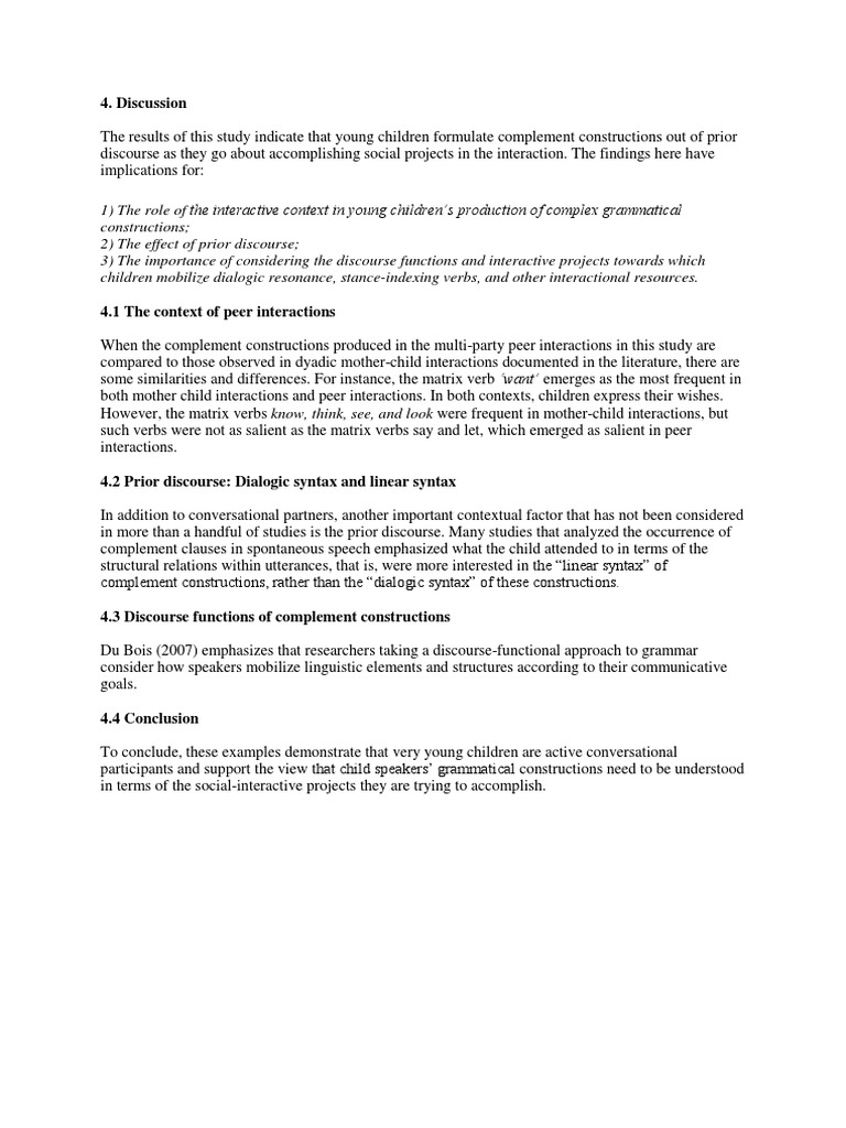 Discussion | PDF | Syntax | Grammar