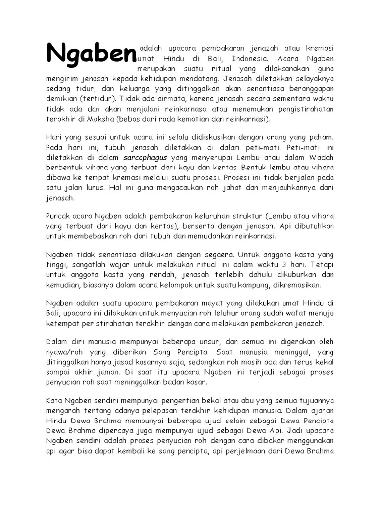 Ngaben | PDF
