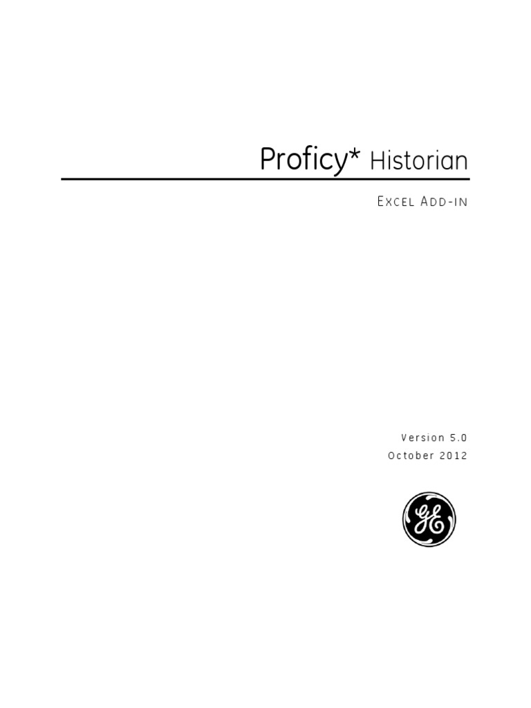 Proficy Historian 50 Excel Add in | PDF | Microsoft Excel | Information Retrieval