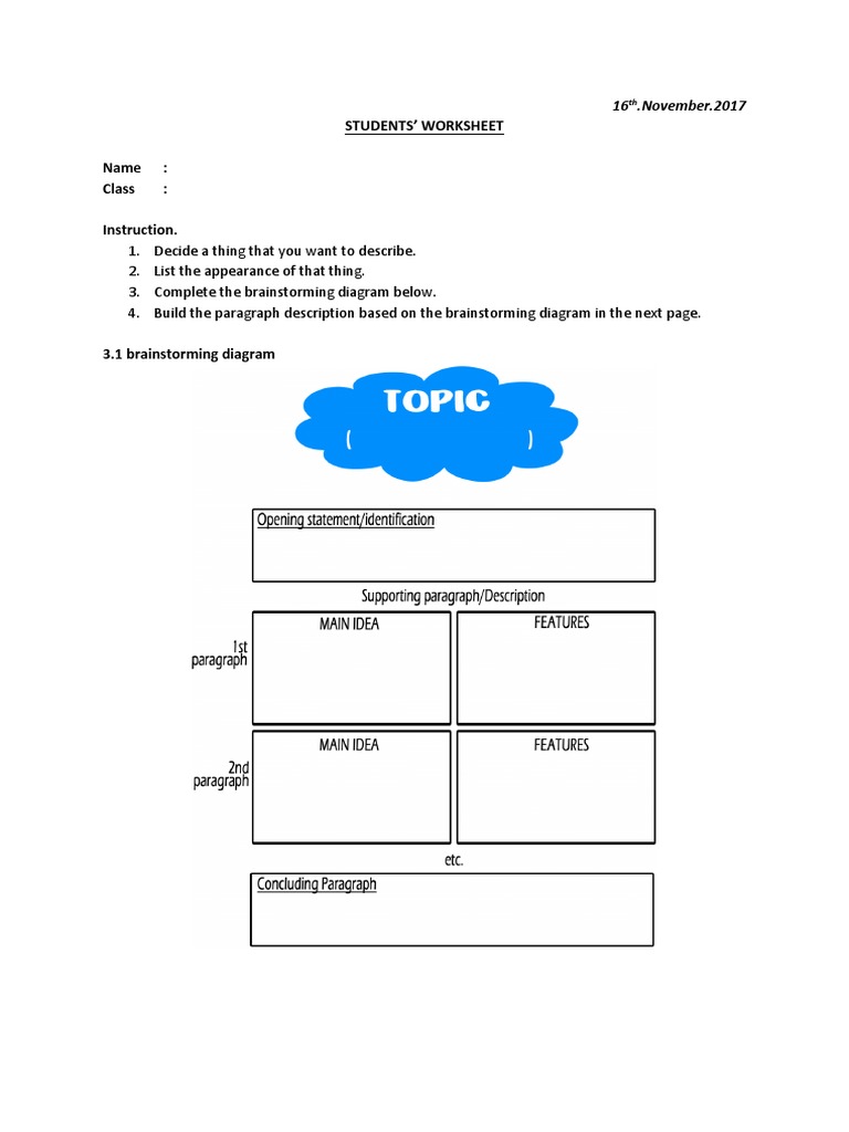 Students' Worksheet Name: Class: Instruction.: 16 .November.2017 | PDF