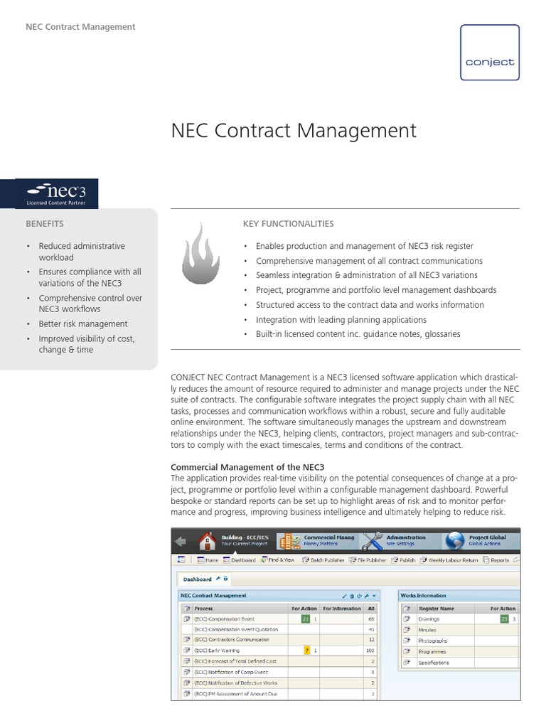 NEC Contract Management | PDF | Risk | Software