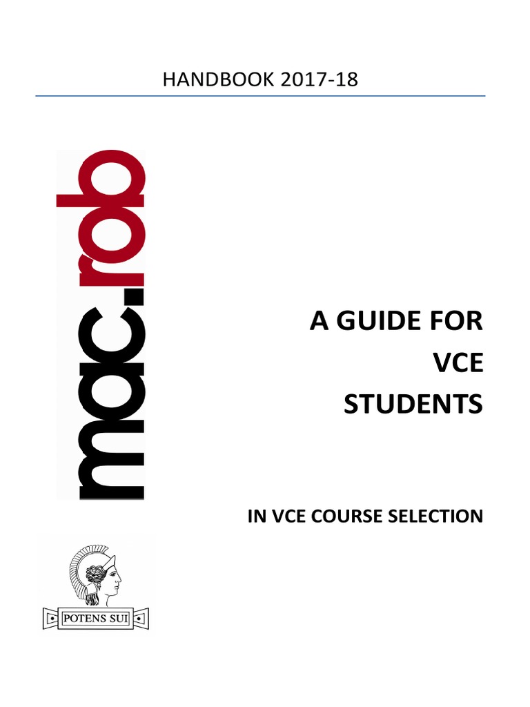2017-18 VCE Curriculum Handbook | PDF | Vocational Education | Accounting