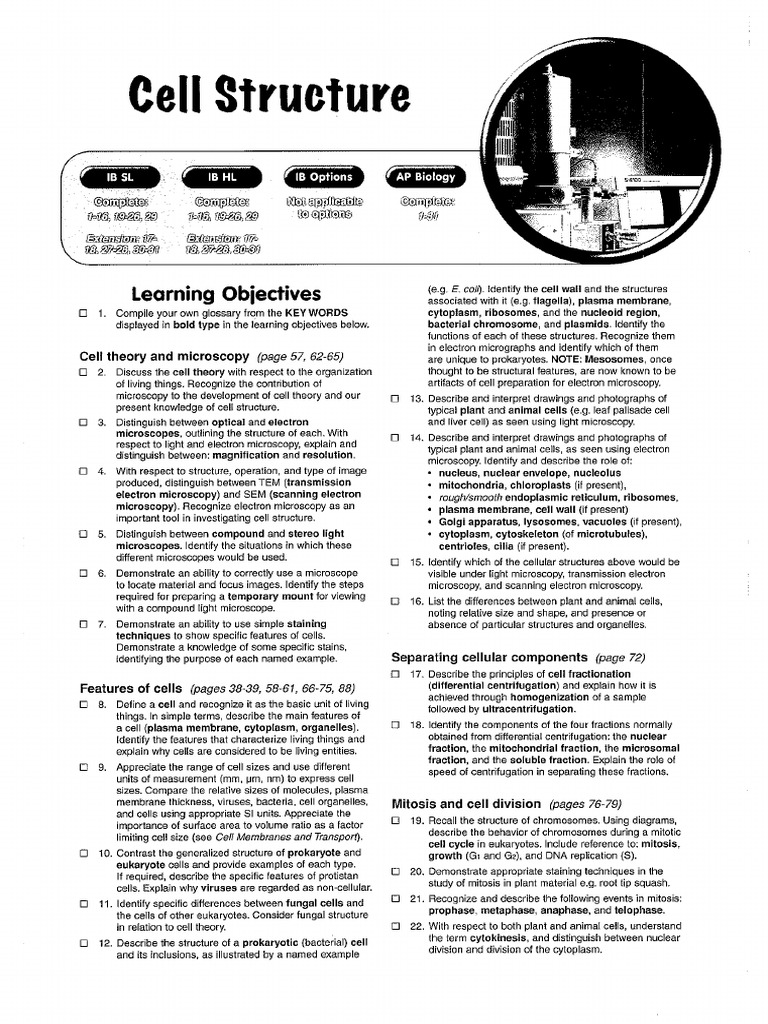 5) Cell Structure | PDF
