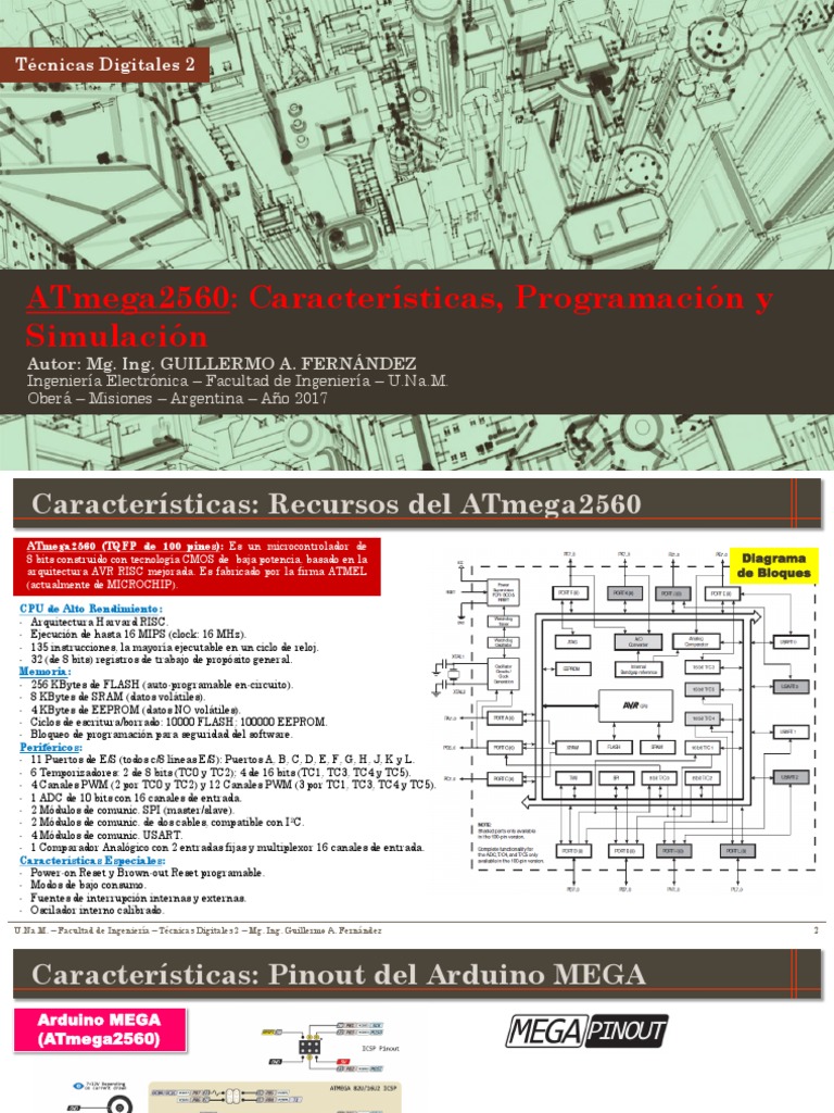 ATmega2560 Características Programación y Simulación | PDF ...