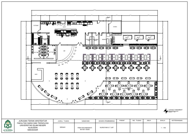 Layout Perabot Kantor 1:150 | PDF