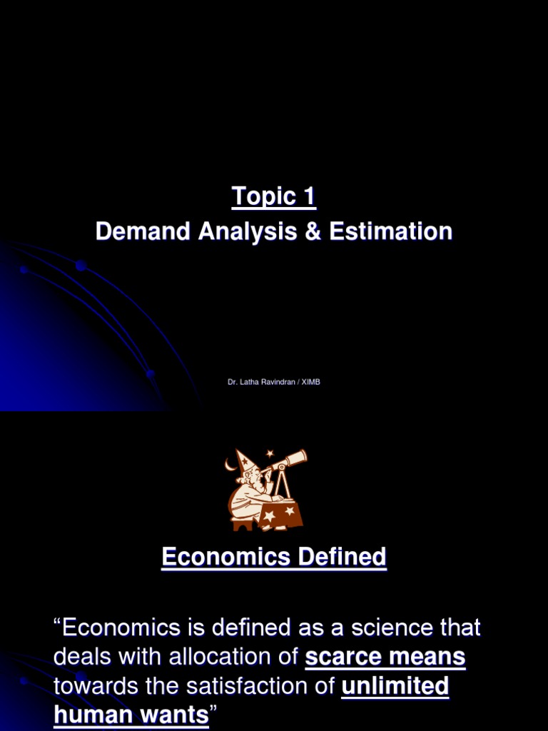 Microeonomics - Demand Analysis & Estimation | PDF | Demand | Economics