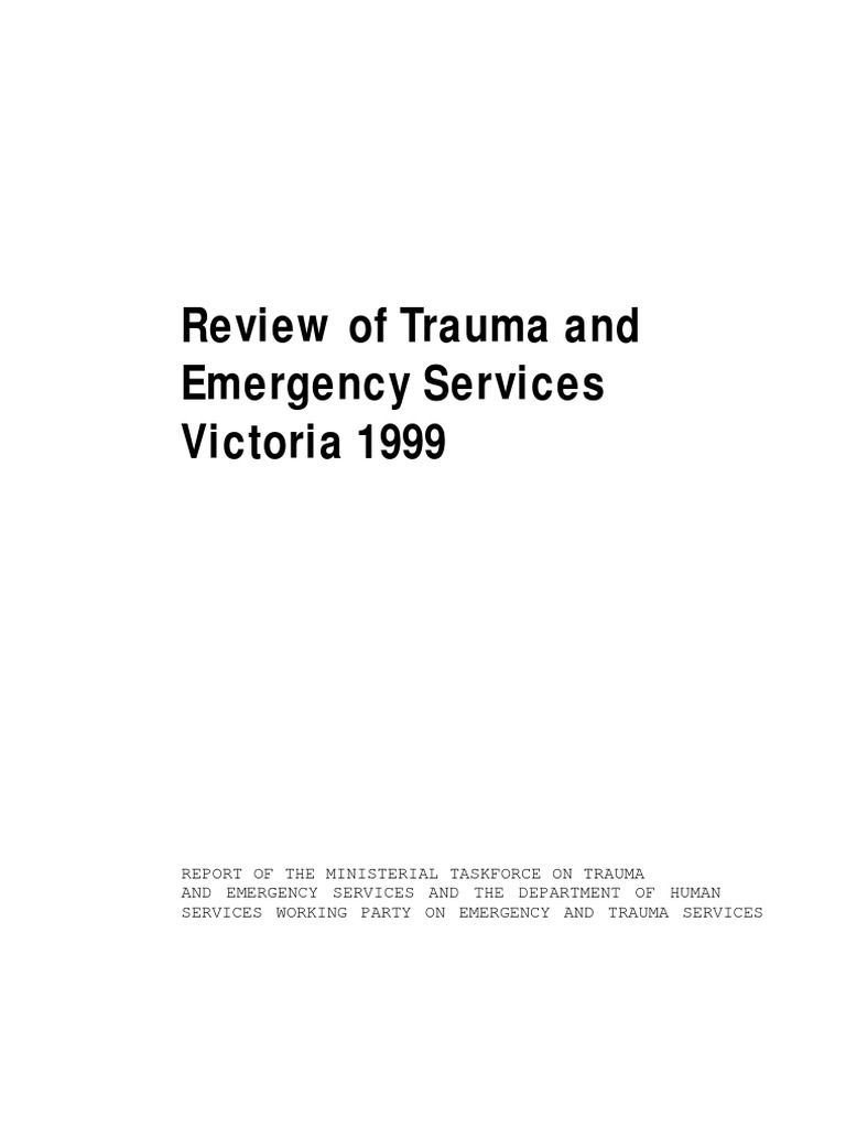 Rotes Report 1999 | PDF | Major Trauma | Emergency Medical Services