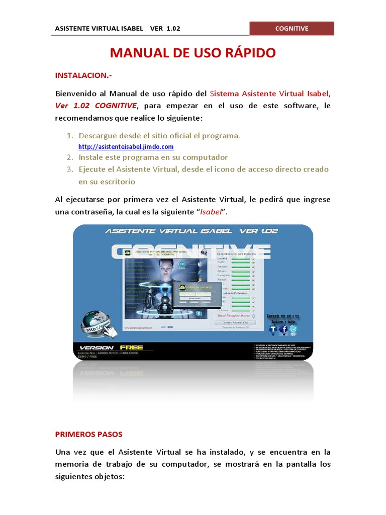 Manual de Uso Rápido Del Asistente Virtual | PDF | Point and Click ...