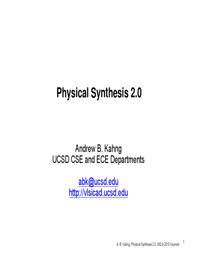 Physical Synthesis 2.0 | PDF | Logic Synthesis | Computer Engineering