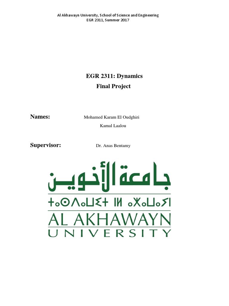 Dynamics Final Project Analysis | PDF | Sine | Acceleration