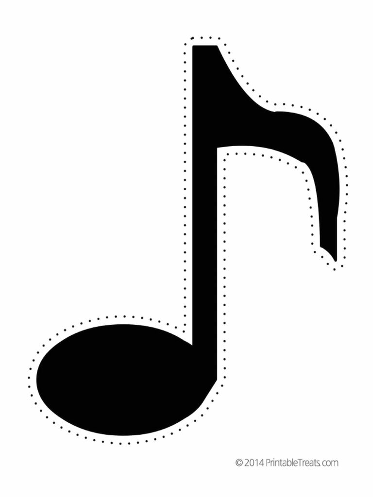 Printable Black Music Note Cut Outs PDF | PDF