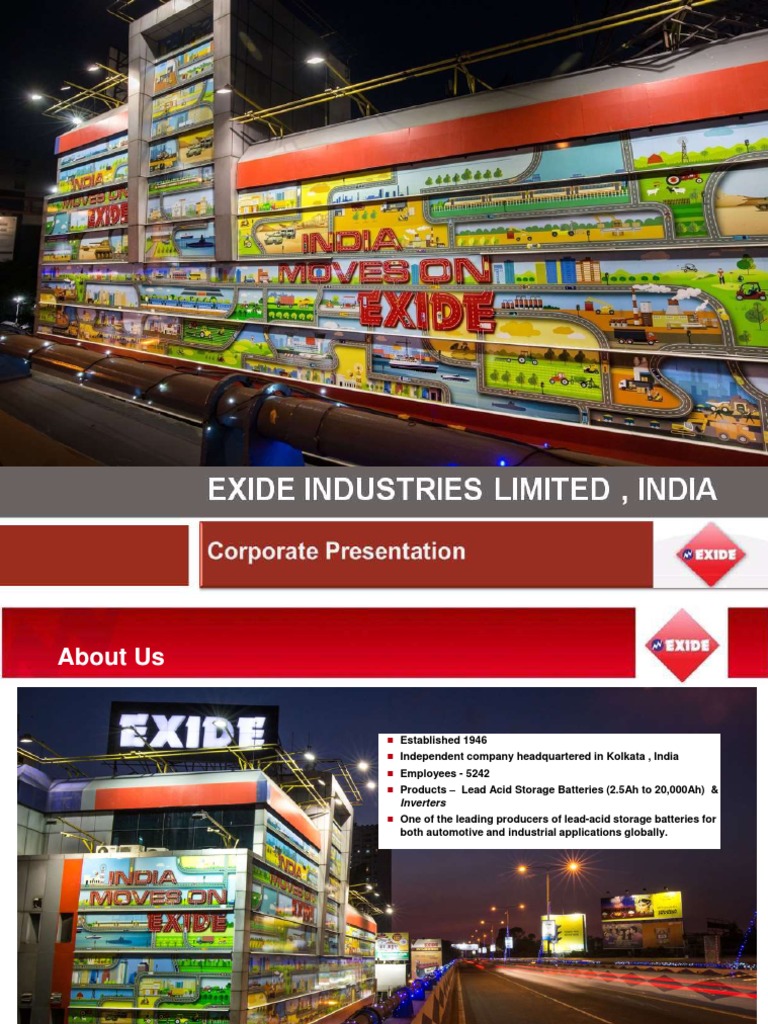 Corporate-Presentation Exide | PDF | Business | Energy And Resource