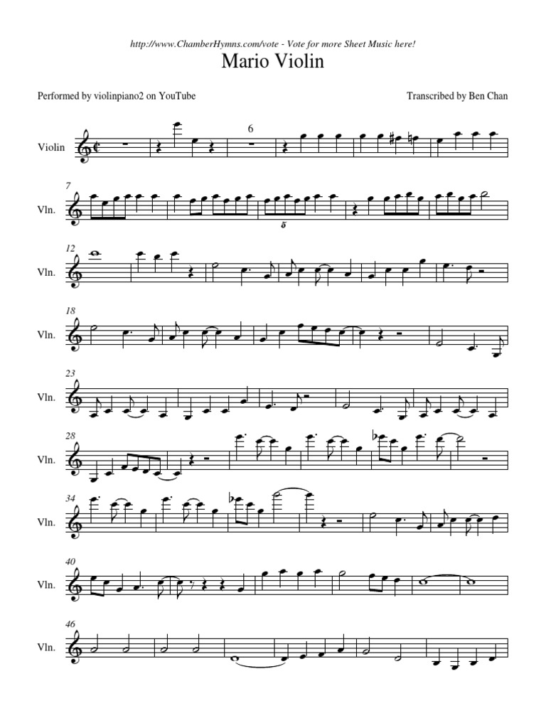 Super Mario Violin | PDF | Mario | Nintendo Franchises