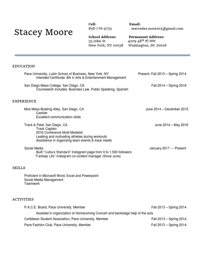 Stacey Moore - Resume | PDF