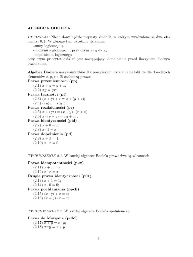 Algebra BooLa | PDF