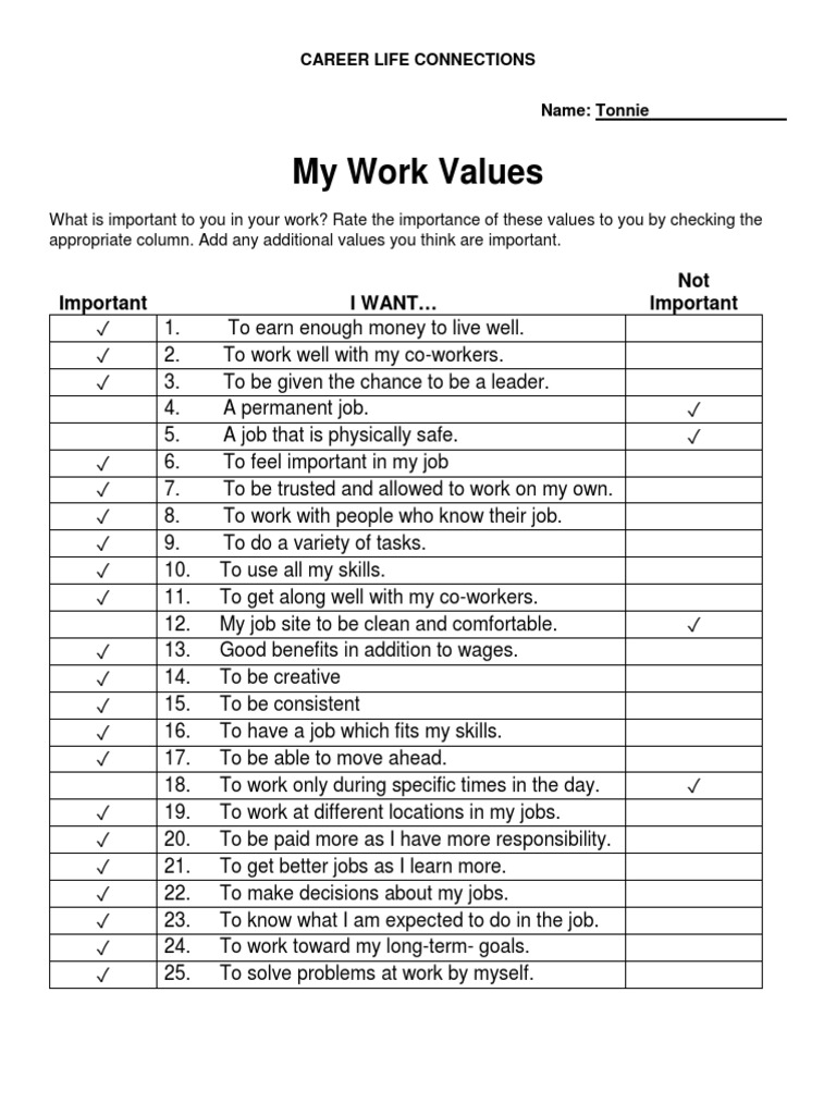 Work Values | PDF | Employment | Business