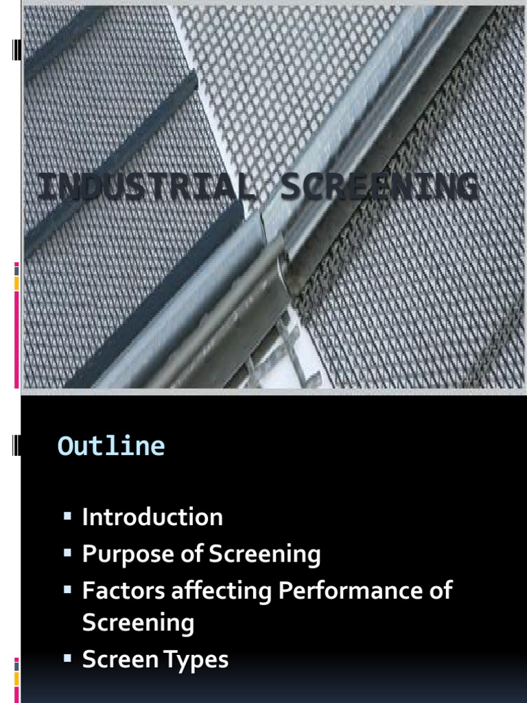 Industrial Screening | PDF | Industries | Applied And Interdisciplinary ...