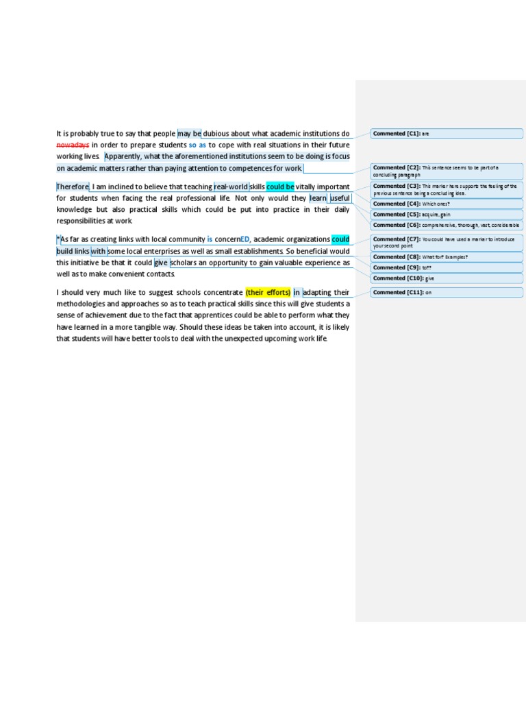 CAE Essay Example 01 | PDF | Education Theory | Epistemology