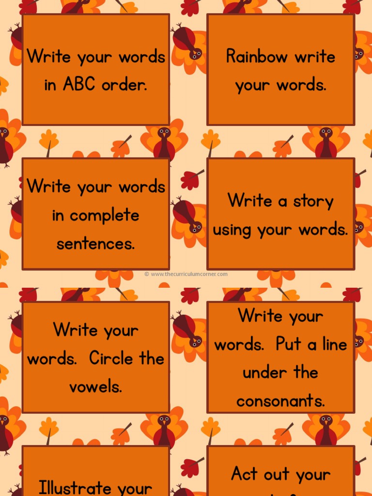 Write Your Words in ABC Order. Rainbow Write Your Words | PDF