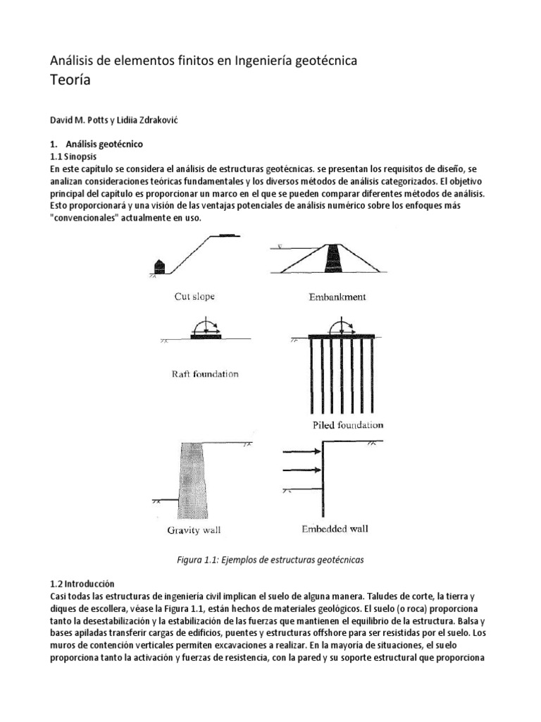 Análisis de Elementos Finitos en Ingeniería Geotécnica | PDF | Estrés ...