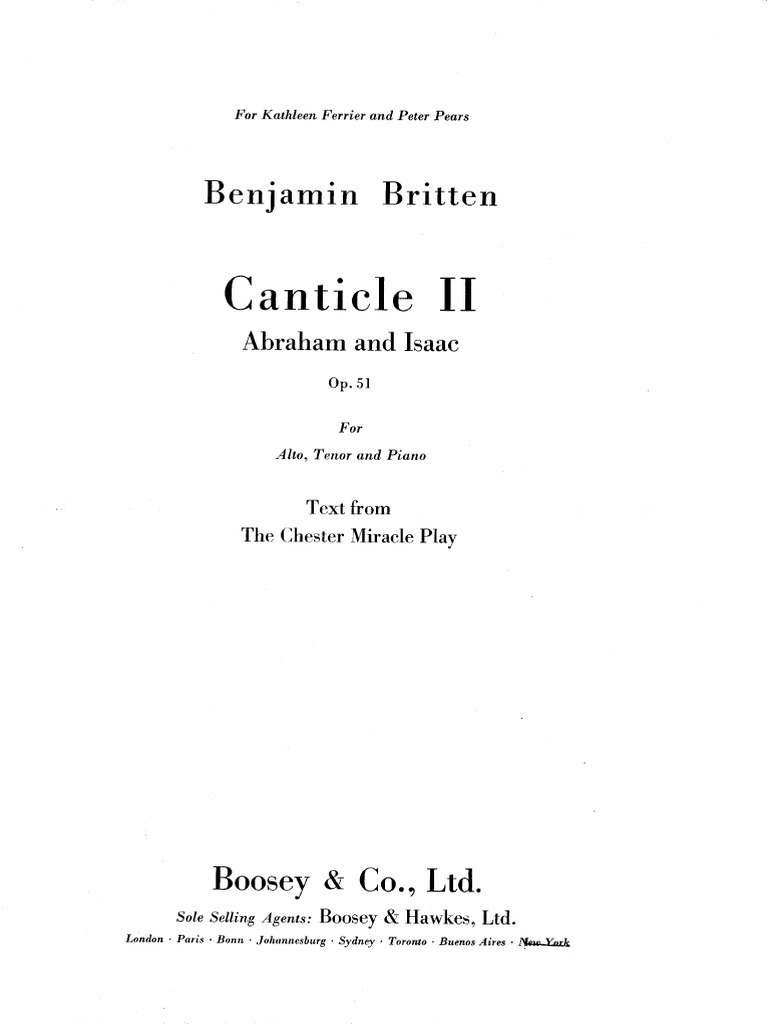 Britten Canticle II Op51 | PDF