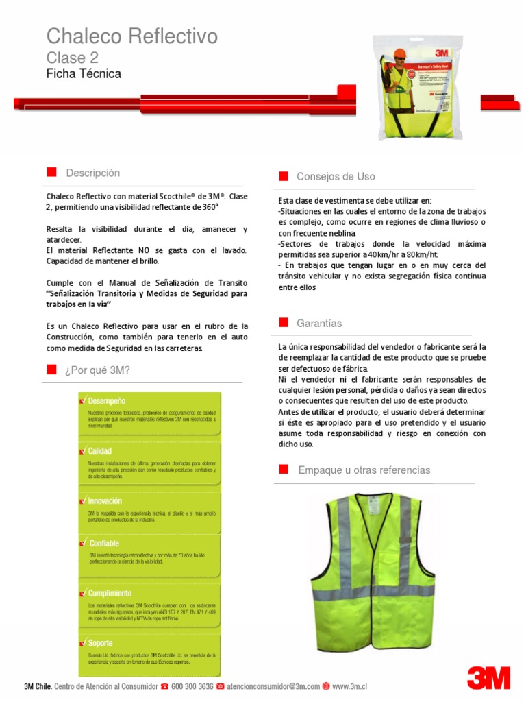 Chaleco Reflectivo: Clase 2 | PDF