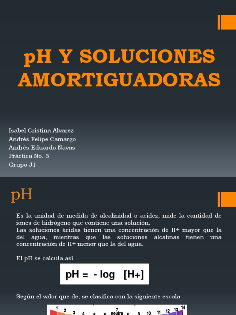 PH y Soluciones Amortiguadoras | PDF | Solución tampón | Ph