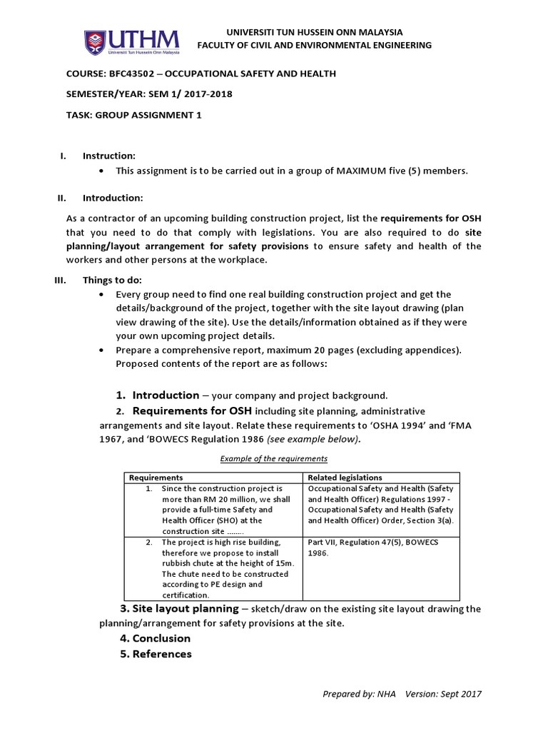 Group Assignment 1 | PDF | Occupational Safety And Health | Safety