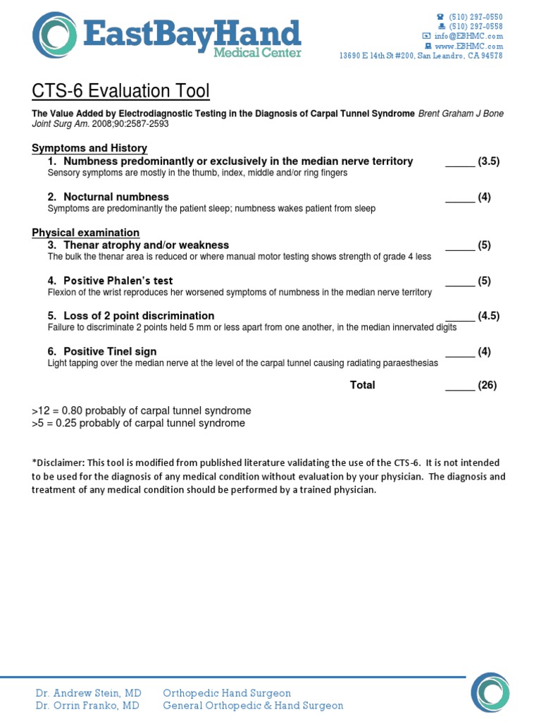Ebhmc CTS 6 | PDF | Carpal Tunnel Syndrome | Musculoskeletal System