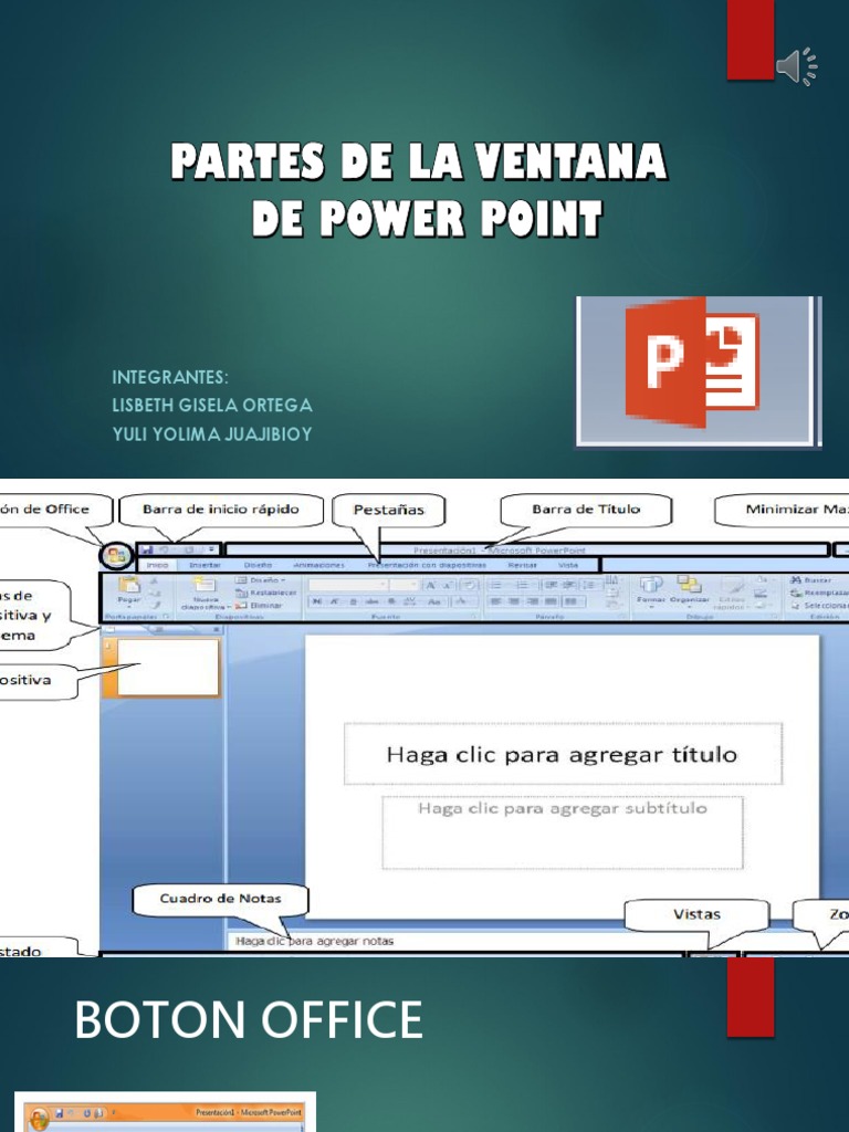 Partes de La Ventana de Power Point | PDF | Microsoft PowerPoint ...