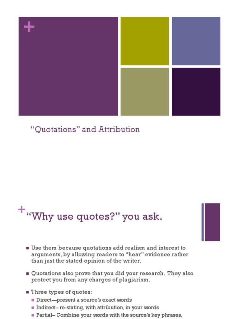"Quotations" and Attribution | PDF | Philosophy